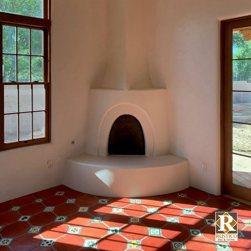 Octagon Tile in Spanish Mission Red Floor Tiles | Handmade Paver ...
